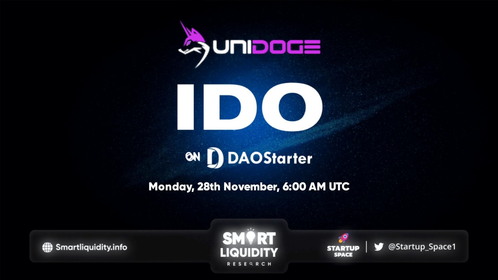 Unidoge Upcoming IDO on DAOStarter - Smart Liquidity Research